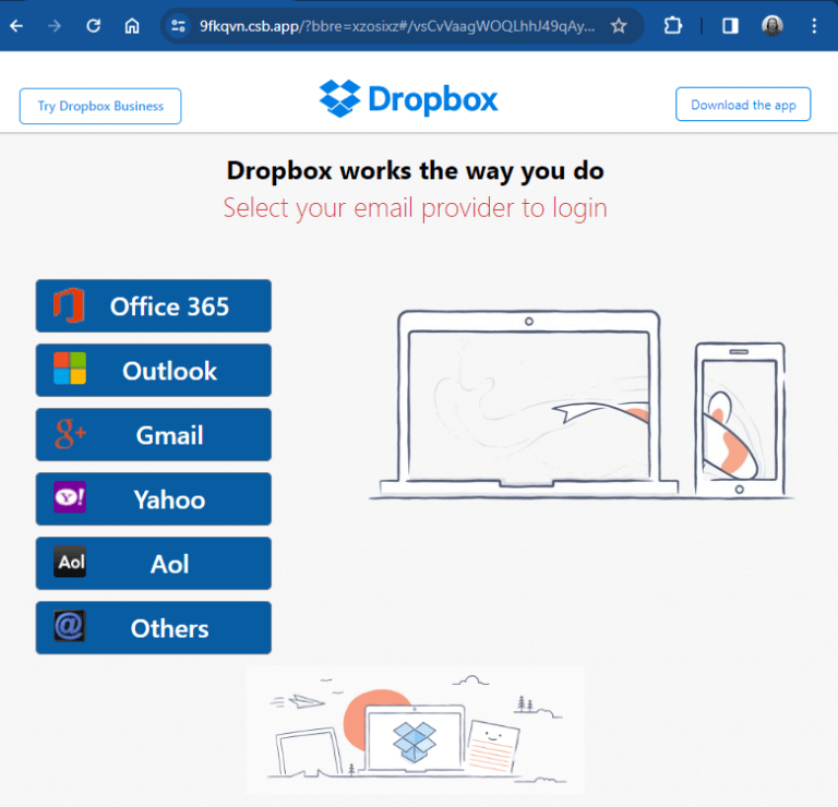 dropbox-phishing-leads-to-email-phishing-signons - BlueScreen Computer