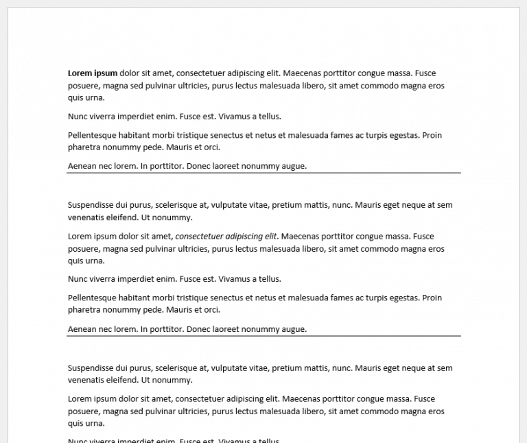 Divider Lines in Microsoft Word - BlueScreen Computer